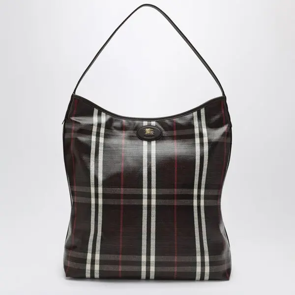 Burberry Shoulder Bag With Check Pattern And Detachable Pouch