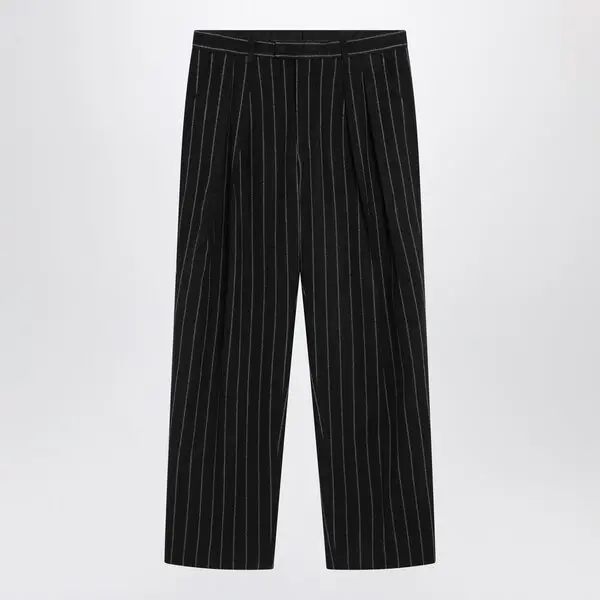 Dolce & Gabbana Striped Wool Blend Trousers