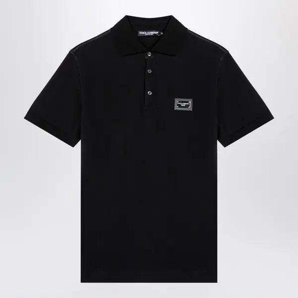 Dolce & Gabbana Polo With Logo Plaque - Black