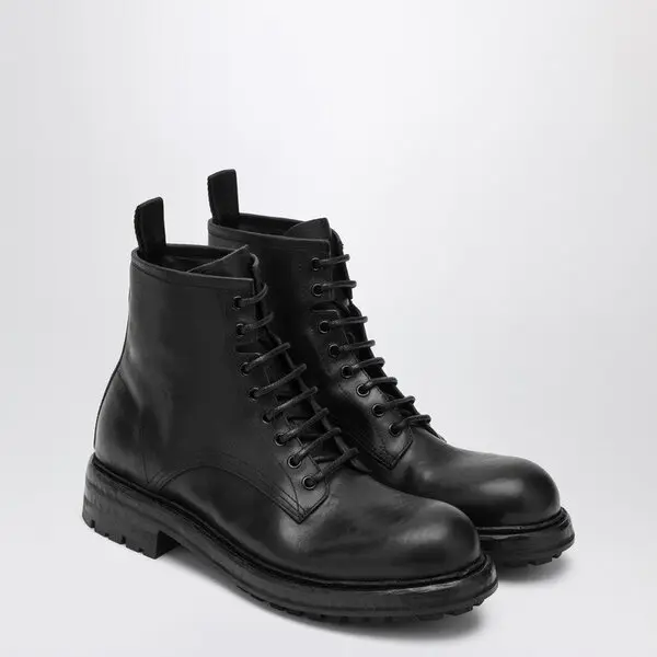 Dolce & Gabbana Lace Up Leather Ankle Boot