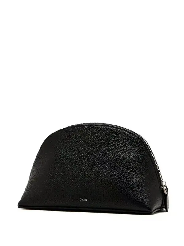 TOTÊME Leather Makeup Bag - Black
