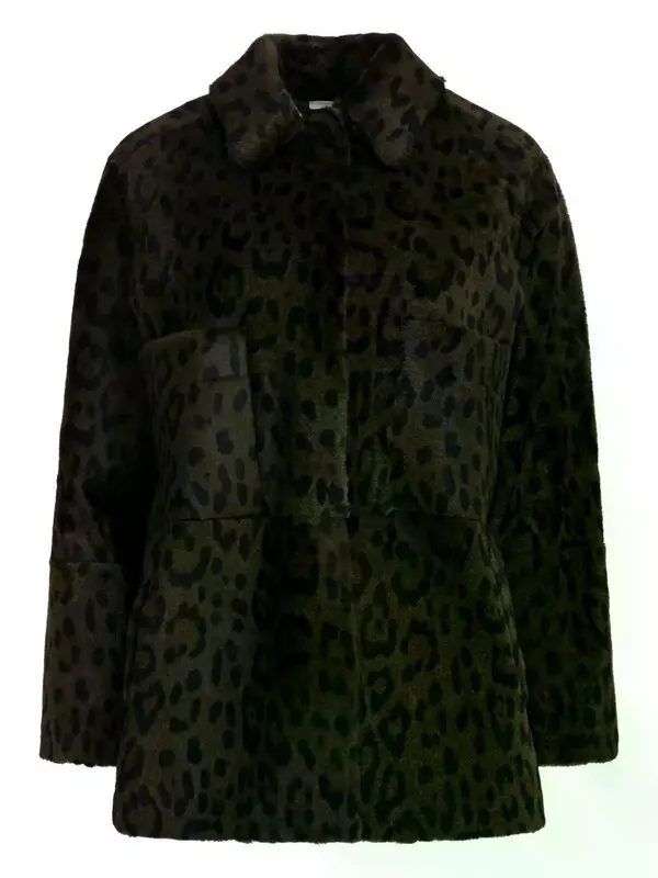 FURLING BY GIANI Leopard Pockets Coat