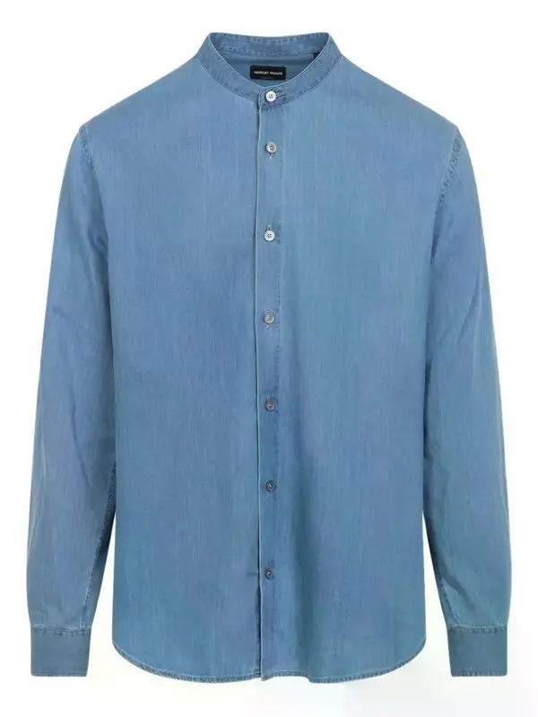 Giorgio Armani Collarless Buttoned Shirt