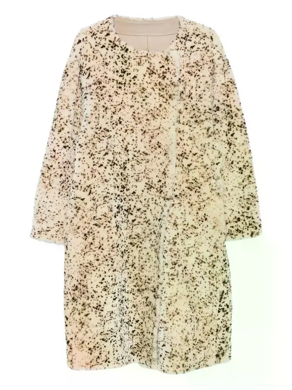 TOTÊME Stracciatella Shearling Coat - Neutrals