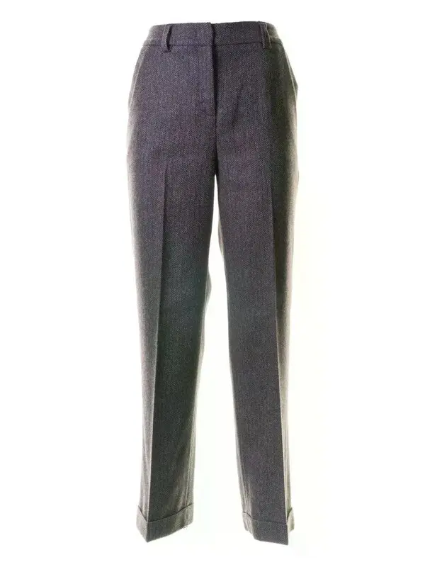 VIA MASINI 80 Herringbone Cuffed Trousers