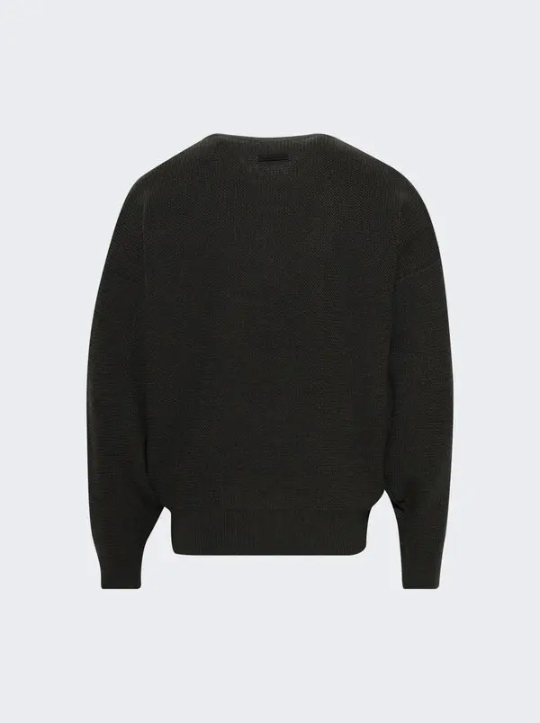 Fear Of God Wool Rib Crewneck Sweater - Black