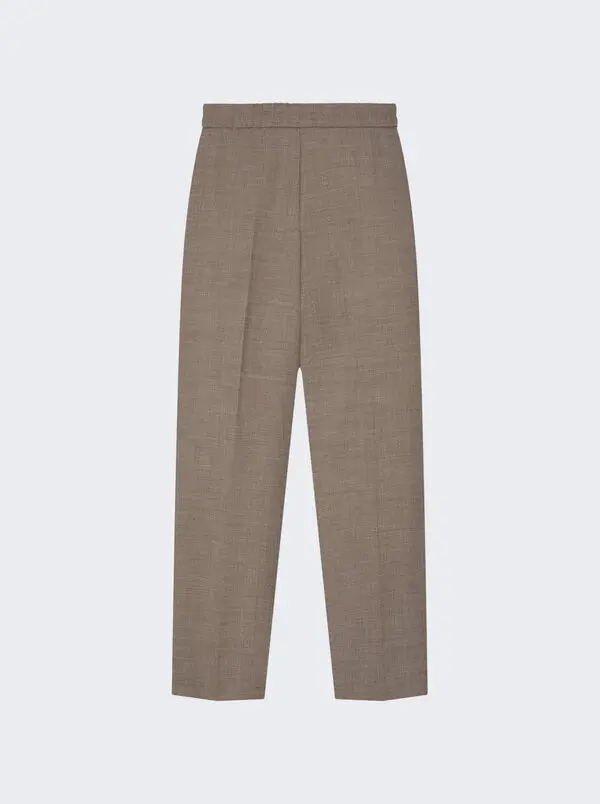 Fear Of God High Twist Wool Drawstring Straight Pant Dune Pearl