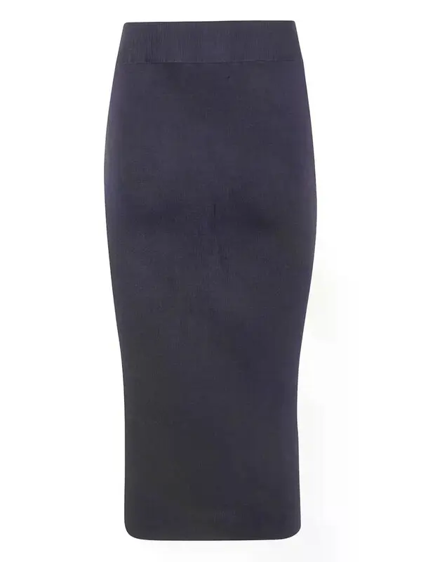 ENTIRE STUDIOS Ribbed-knit Midi Skirt - Black