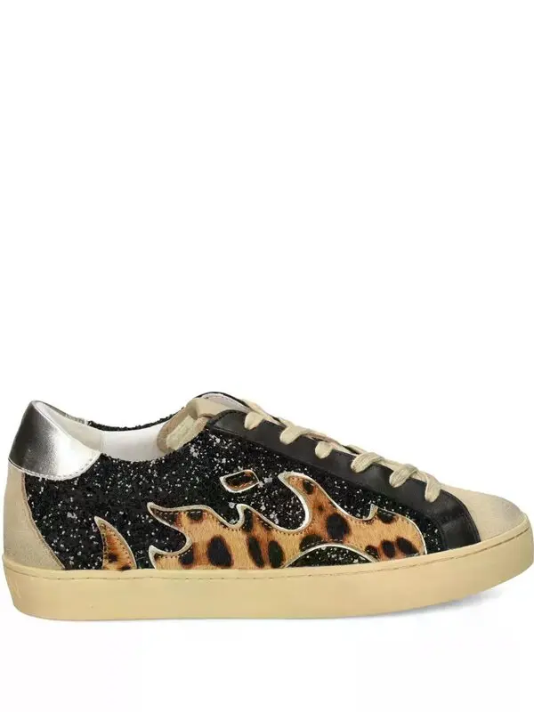 GAMIN Dopamine Glitter Leopard-print Sneakers - Black