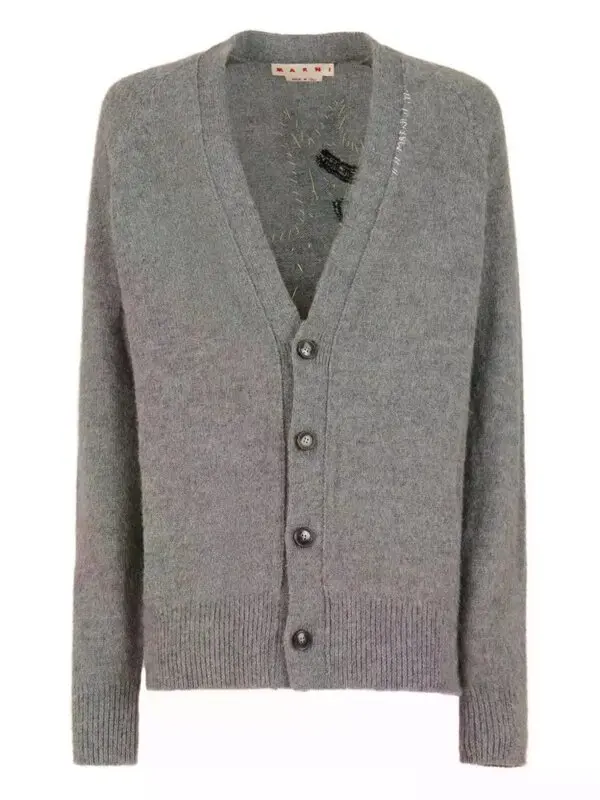 Marni Wolf-patch Cardigan