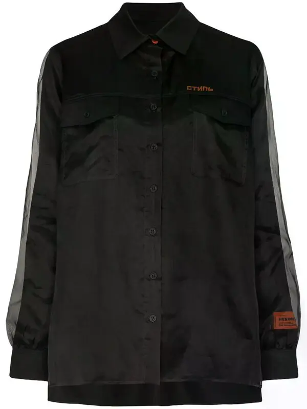 Heron Preston Double-layer Silk Shirt