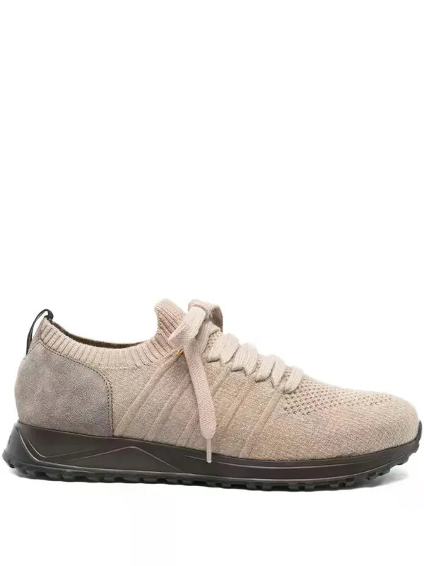 DOUCAL'S Suede Panelled Low-top Sneakers