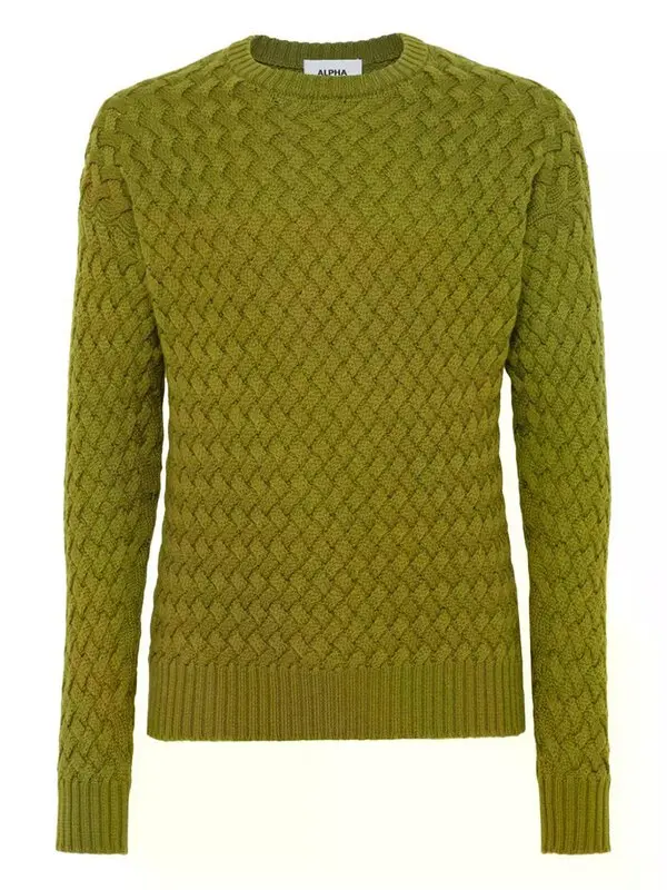 Alpha Studio Textured-knit Sweater