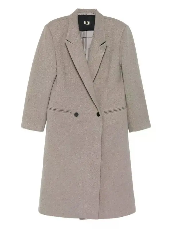 ELEH Notched-lapel Double-breasted Coat