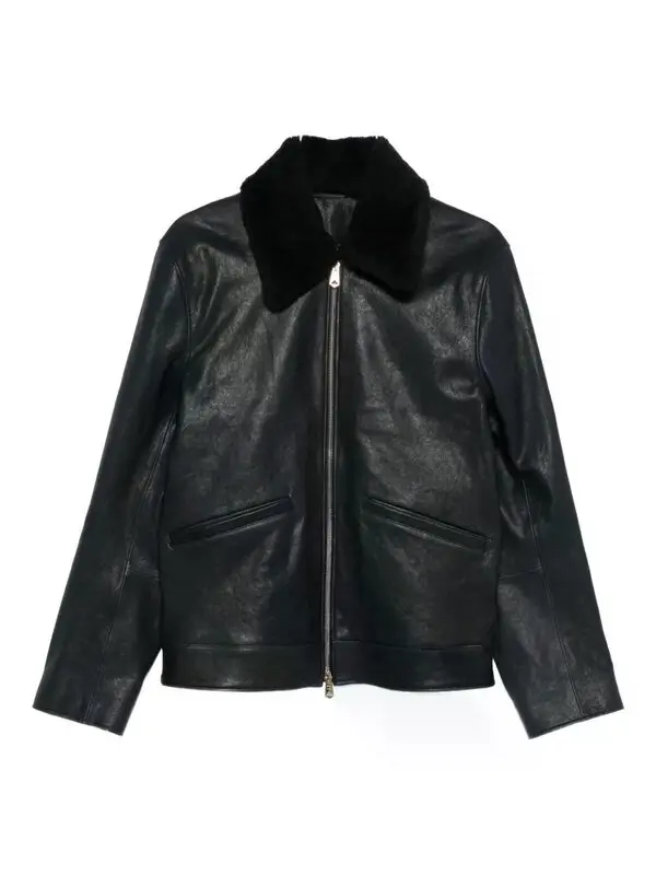 Paul Smith Fur-collar Leather Jacket