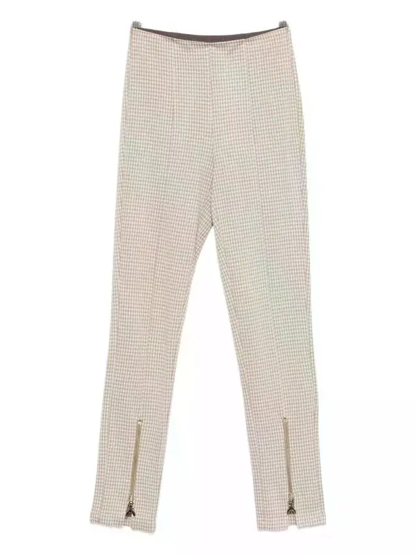 Patrizia Pepe Zip-detail Houndstooth Trousers