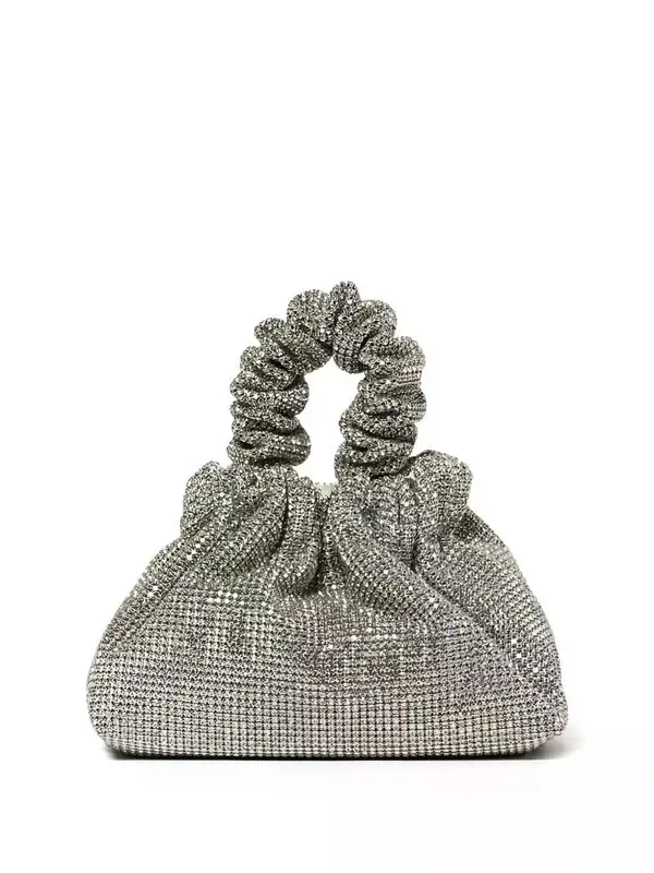 TWENTY FOURHAITCH Crystal-embellished Ruched-handle Shoulder Bag