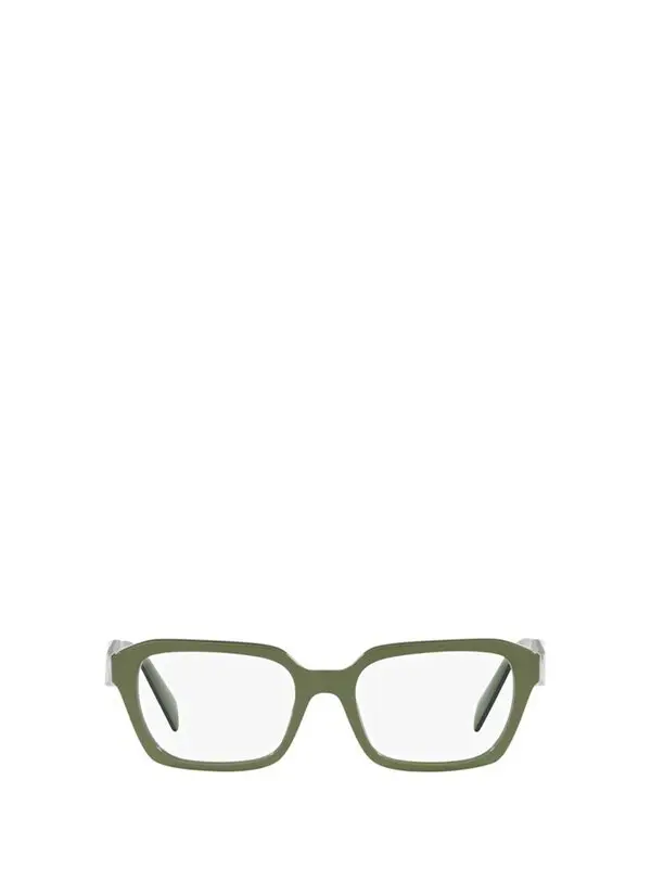 Prada Square Eyeglasses - Clear Green