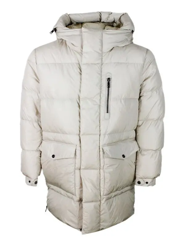 Add Long Down Jacket With Hood