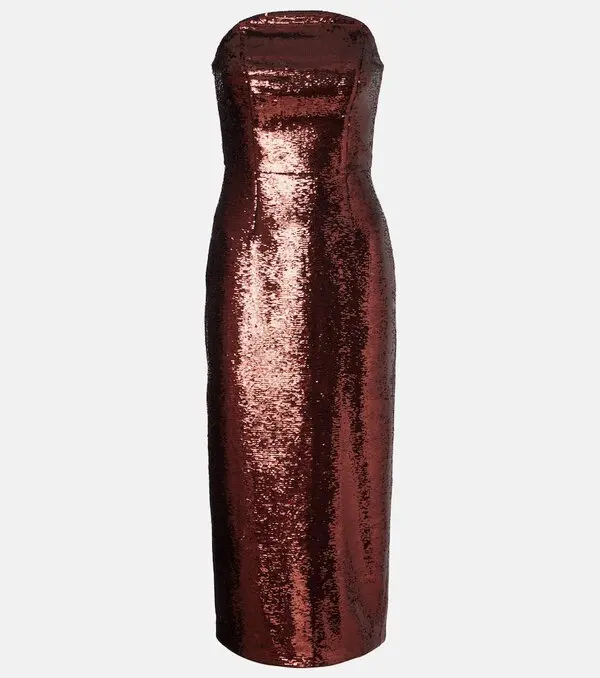 Roland Mouret Sequin-embellished Midi Dress