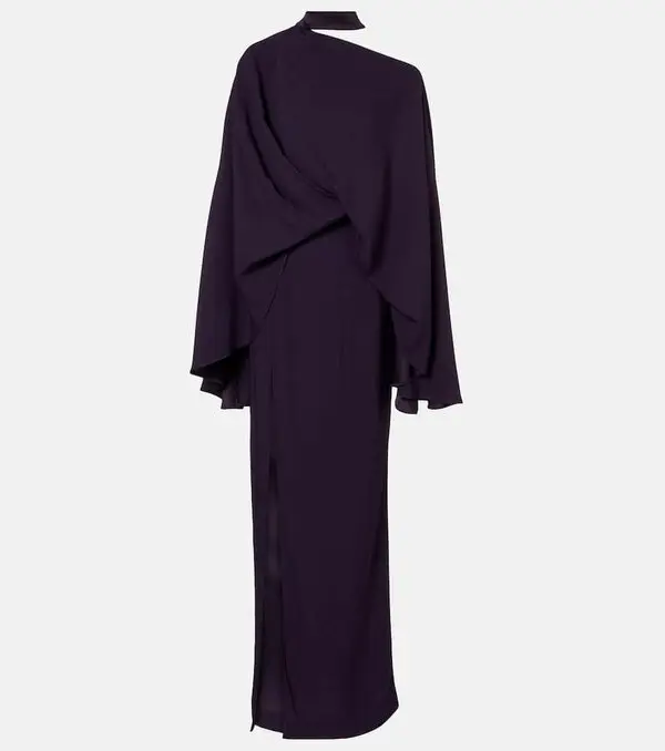 TALLER MARMO Brooks Scarf-detail Crêpe Cady Gown