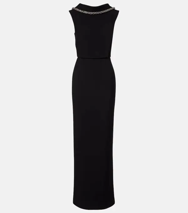 Roland Mouret Embellished Crêpe Gown
