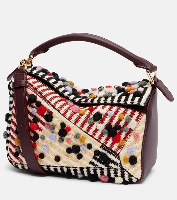 Loewe X Albers Puzzle Small Leather Shoulder Bag