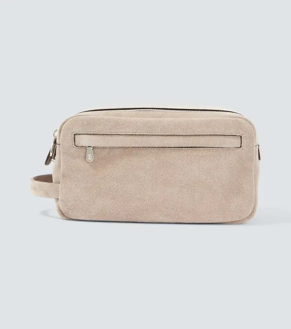 Brunello Cucinelli Suede Toiletry Bag