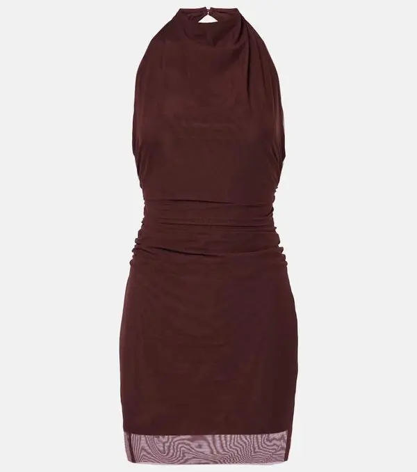 Sir The Label Draped Gathered Jersey Minidress