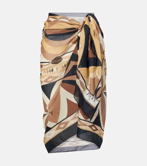 Emilio Pucci Labirinto Cotton Beach Cover-up
