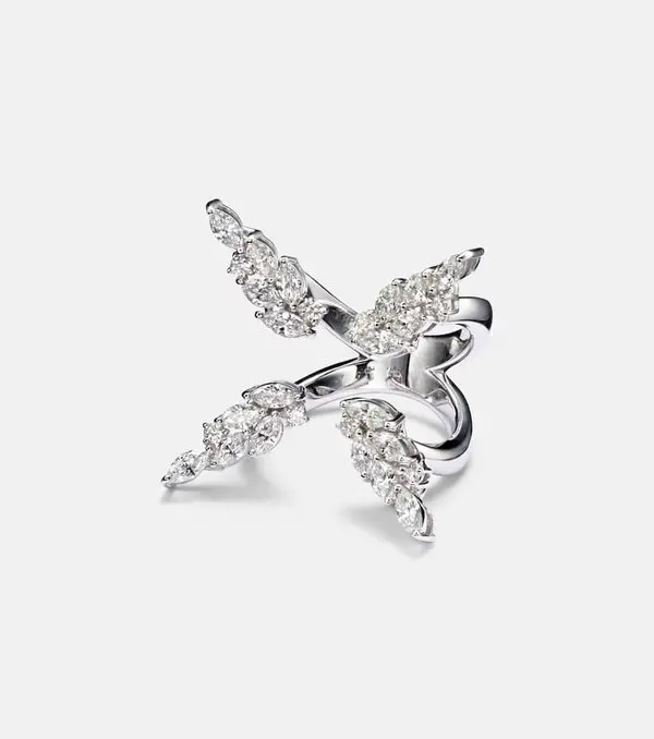 Yeprem Y-not 18kt White Gold Ring With Diamonds