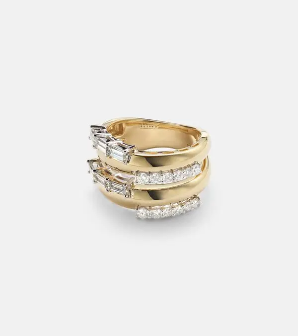 Yeprem Golden Strada 18kt Yellow And White Ring With Diamonds