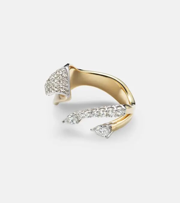 Yeprem Golden Strada 18kt Ring With Diamonds