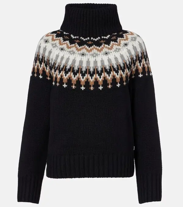 Bogner Ingrid Jacquard Cashmere Turtleneck Sweater