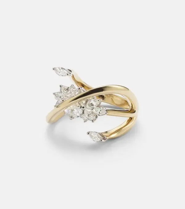Yeprem Golden Strada 18kt Yellow And White Ring With Diamonds