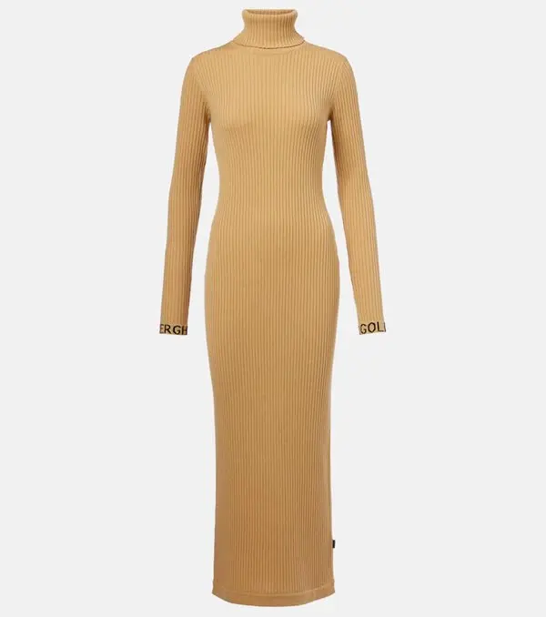 Goldbergh Mireille Ribbed-knit Maxi Dress - Beige