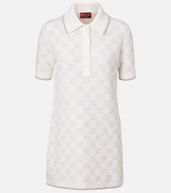 Gucci Gg Wool-blend Polo Minidress