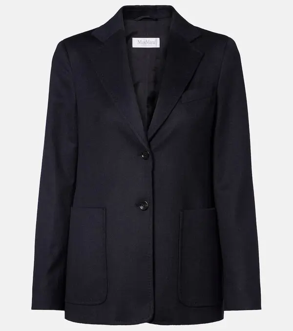 Max Mara Belluno Camel Hair Blazer - Blue