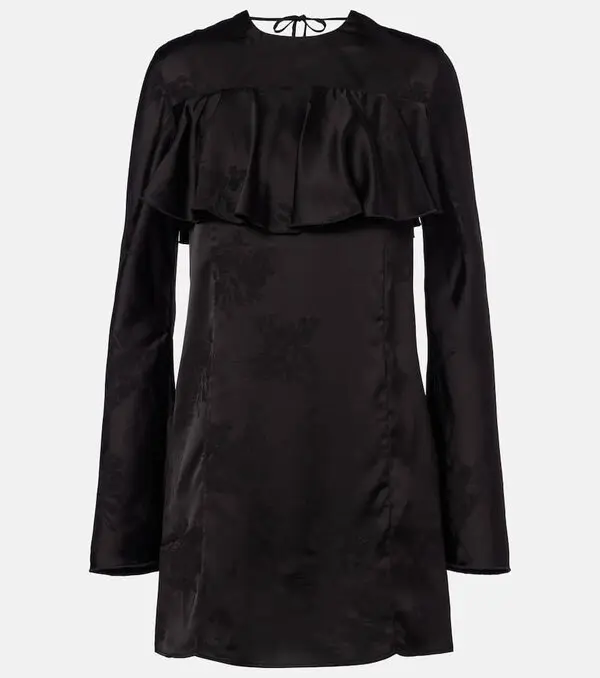 GANNI Open-back Ruffled Minidress