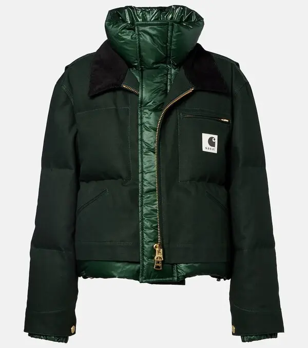 Sacai X Carhartt Cotton-blend Down Jacket