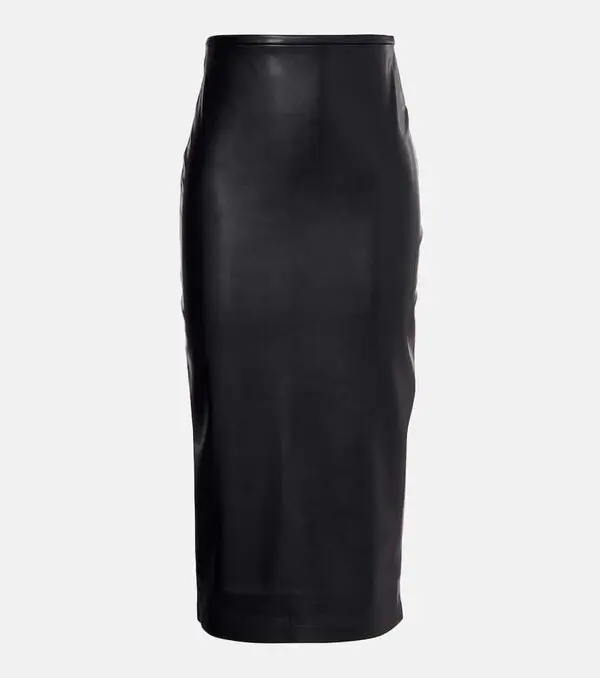 Norma Kamali High-rise Midi Skirt - Black