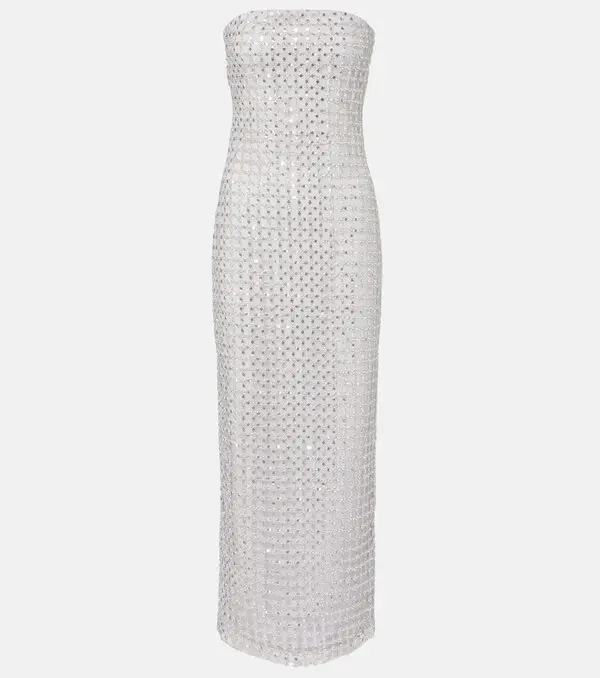 Remain Birger Christensen Embellished Mesh Cocktail Dress