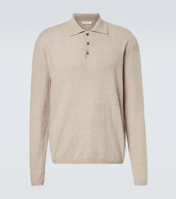 THE ROW Almot Cotton Polo Sweater - Beige