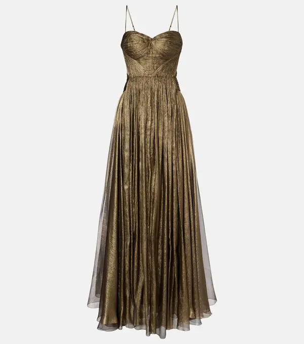 MARIA LUCIA HOHAN Allar Cutout Silk Mousseline Gown