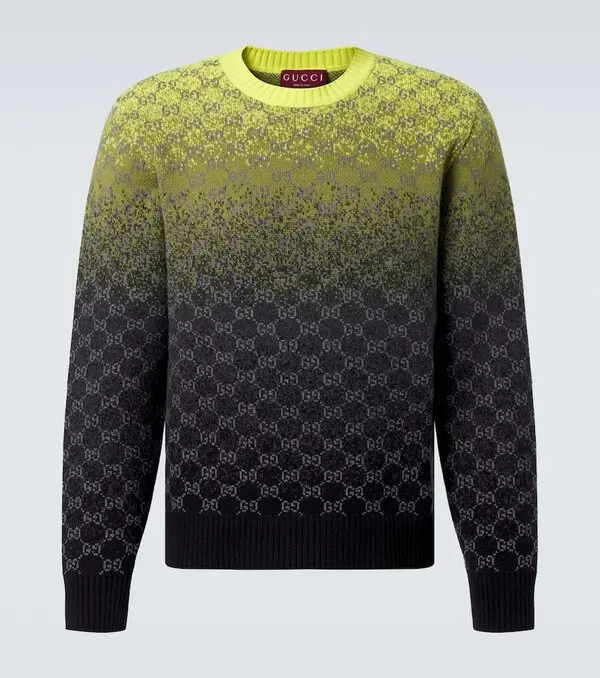 Gucci Gg Wool And Cashmere Sweater - Grey