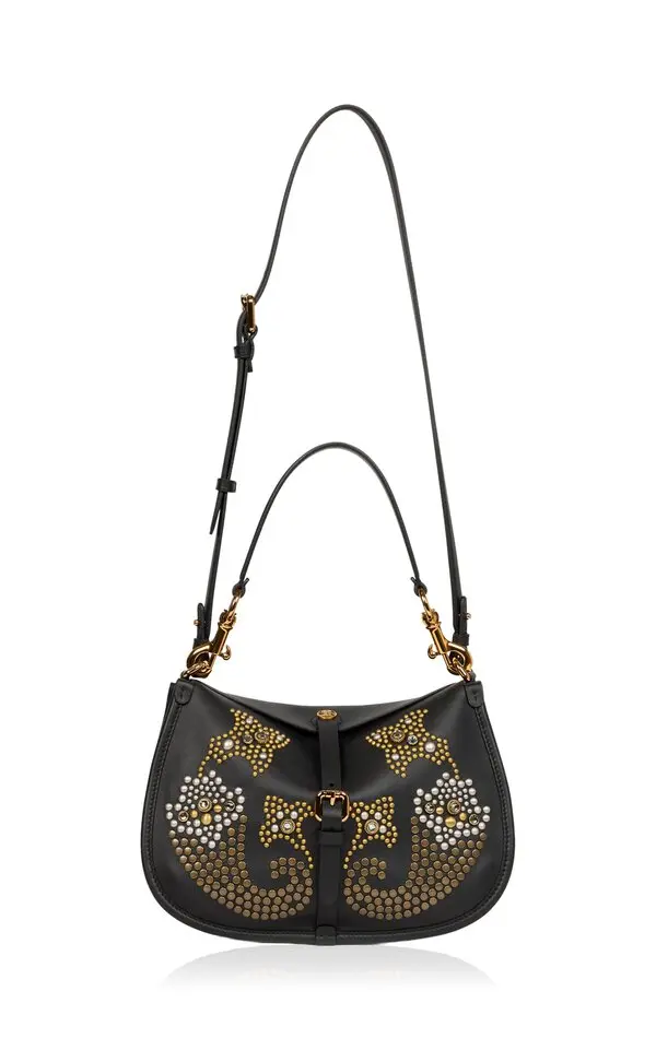 Etro Medium Pony Crossbody With Leather And Studs