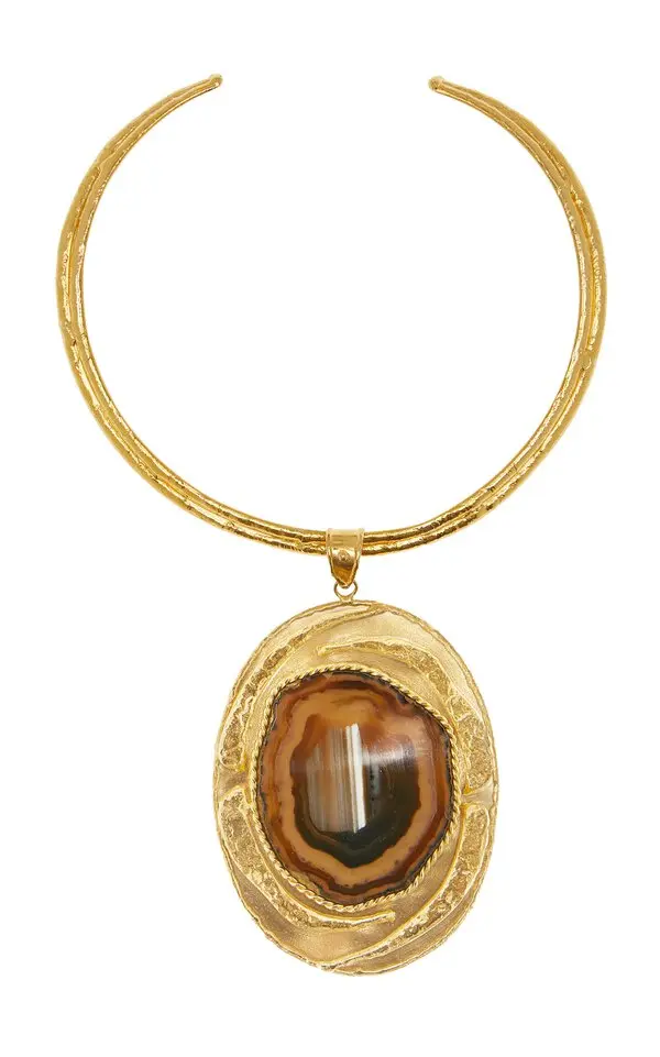 Sylvia Toledano 18k Plated Agate Necklace