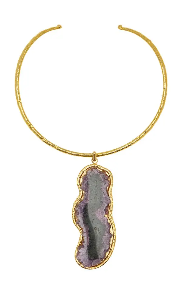 Sylvia Toledano 18k Plated Amethyst Necklace - Gold