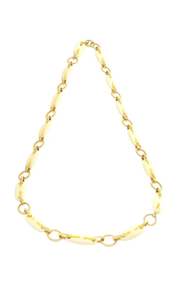 JENNA BLAKE 18k Yellow Gold Diamond Agate Chain