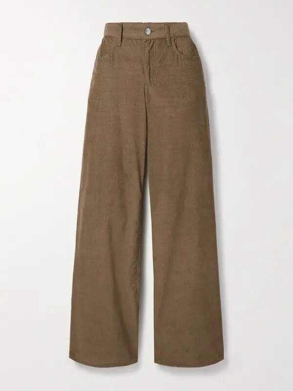 THE ROW Eglitta Cotton-corduroy Straight-leg Pants